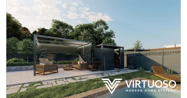 Clôture aluminium Poseidon, 2500x1800mm, gris anthracite